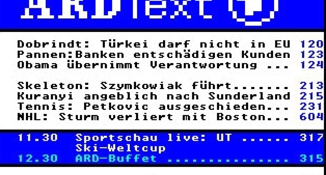 ARD-Teletext ist das meistgenutzte Videotextangebot
