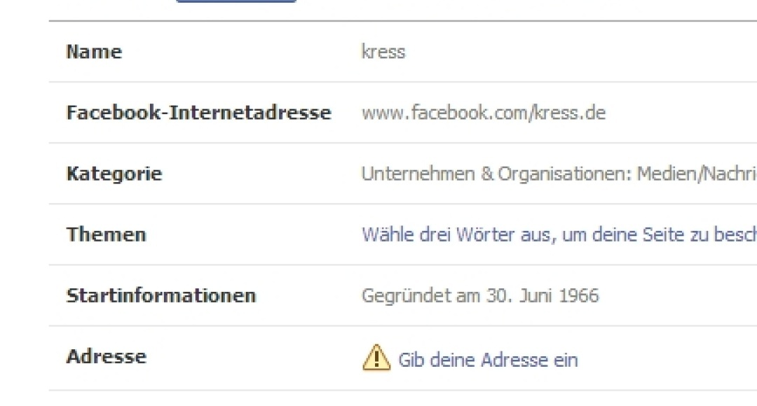 Facebook führt Impressum-Feld für Fanpages ein