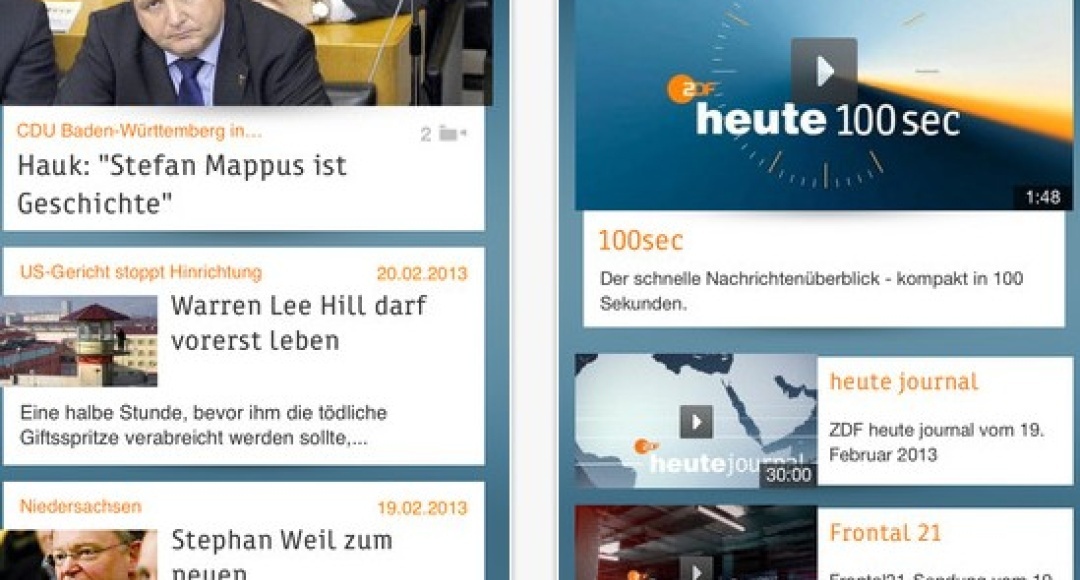 BDVZ kritisiert "heute"-App als zu textlastig