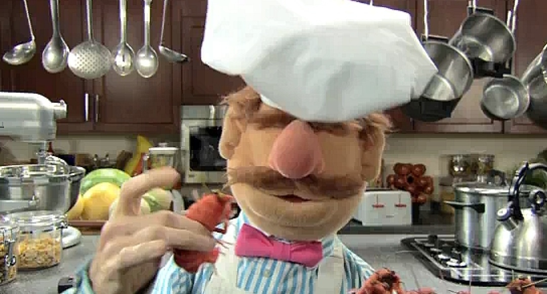 Der Muppets-Koch macht Popcorn - mit Shrimps